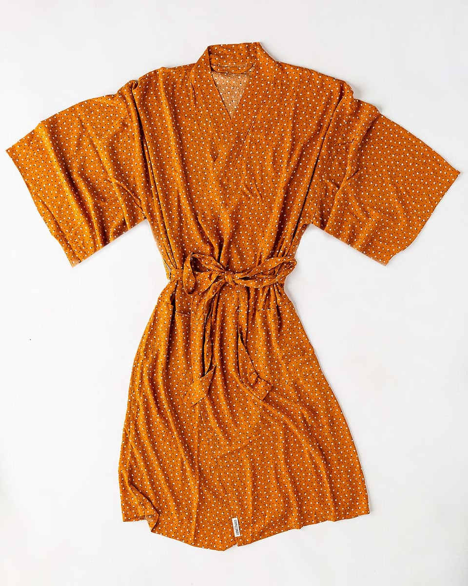 "Power Flower" Silky Rayon Robe | Highway Robery